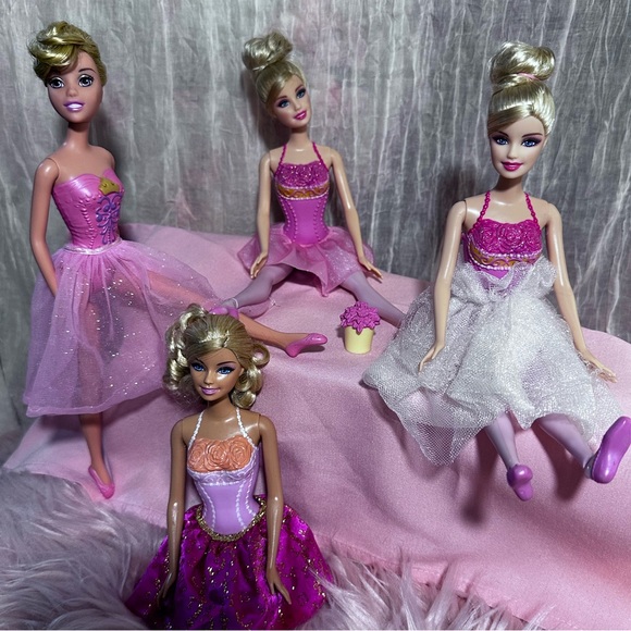 Barbie | Toys | Mattel Set Of 4 Ballerina Barbies With Tutus And ...
